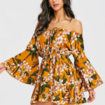 Drawstring Off Shoulder Mini Dress - TD Mercado