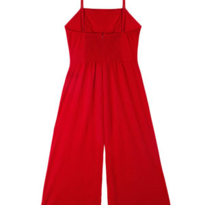 Women Red Buttons Jumpsuit - TD Mercado