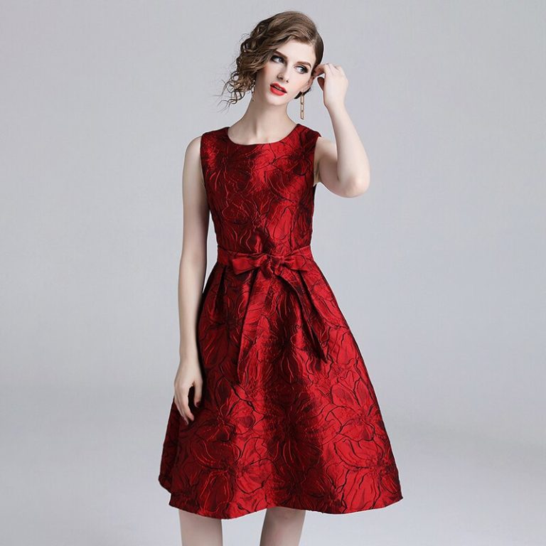 Elegant lady evening work party dresses - TD Mercado