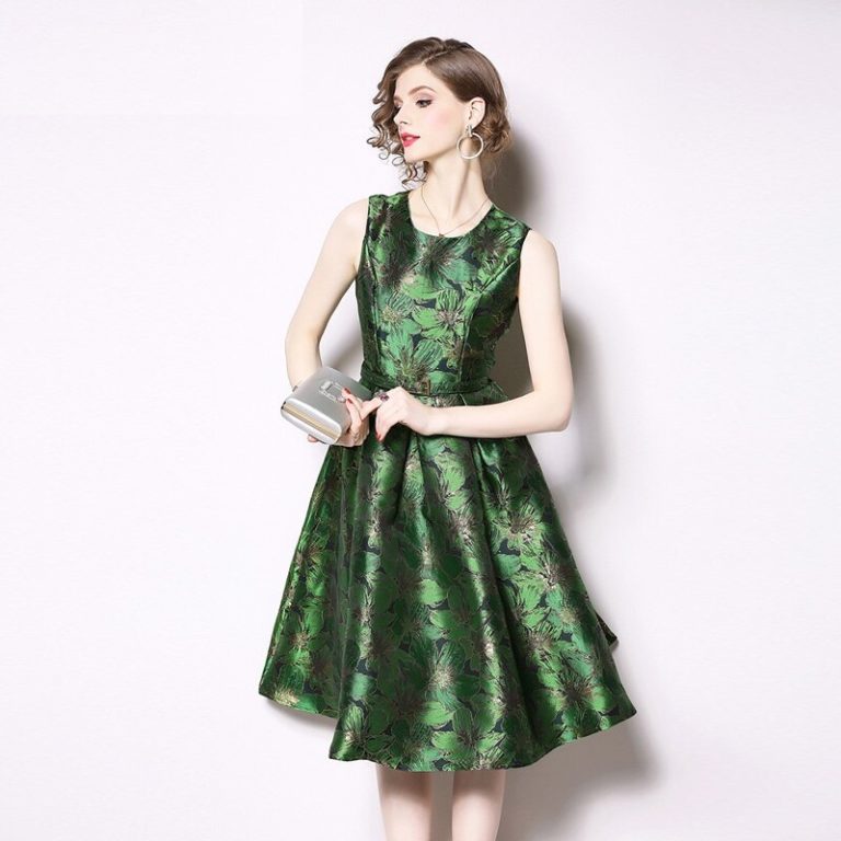 Elegant lady evening work party dresses - TD Mercado