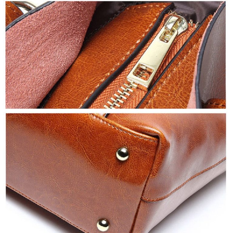 Leather handbags comfortable in front of the Women's oil pocket Cross ...