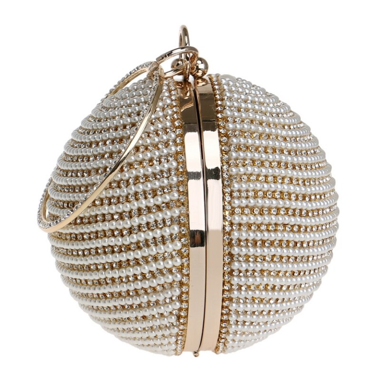Women Bead Circular Shaped Diamonds Evening Bags - TD Mercado