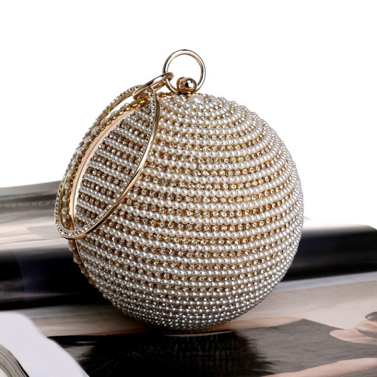 Women Bead Circular Shaped Diamonds Evening Bags - TD Mercado