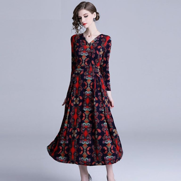 Elegant Evening Party Floral Maxi Dress - TD Mercado