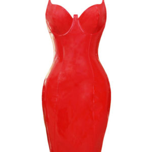 Spaghetti Strap Sleeveless PVC Bodycon Dress - TD Mercado