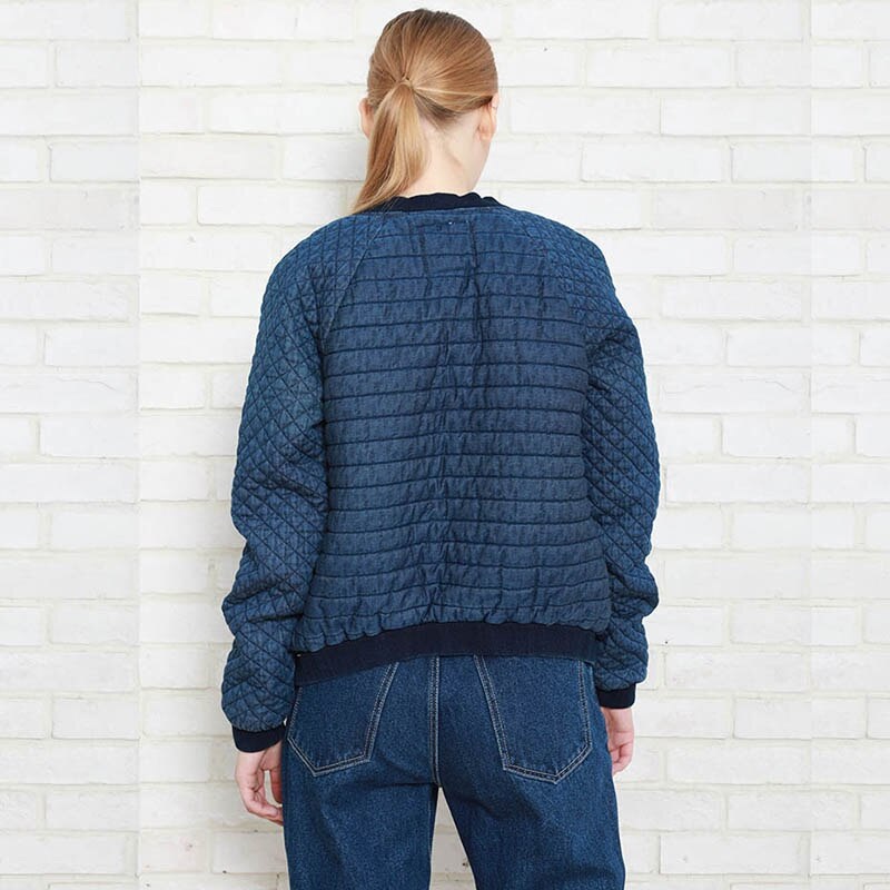 Slim Long Sleeve Splice Rib Stretch Denim Fancy Jacket - TD Mercado