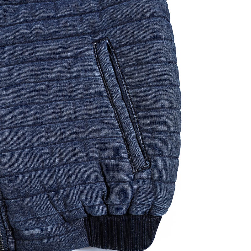 Slim Long Sleeve Splice Rib Stretch Denim Fancy Jacket - TD Mercado