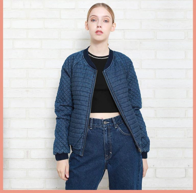 Slim Long Sleeve Splice Rib Stretch Denim Fancy Jacket - TD Mercado