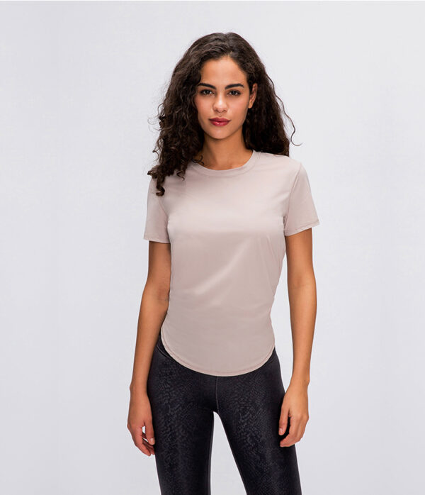 Back mesh patchwork yoga sports shirt - TD Mercado