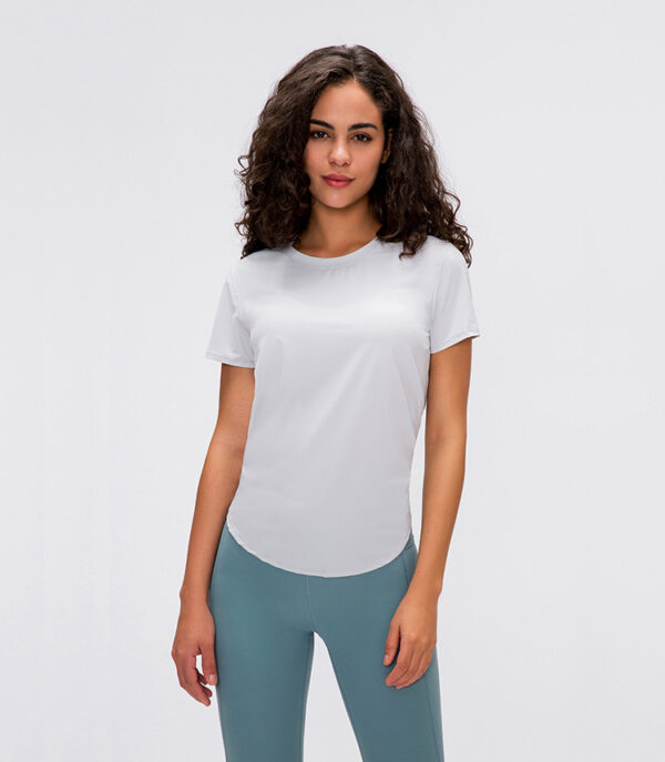 Back mesh patchwork yoga sports shirt - TD Mercado