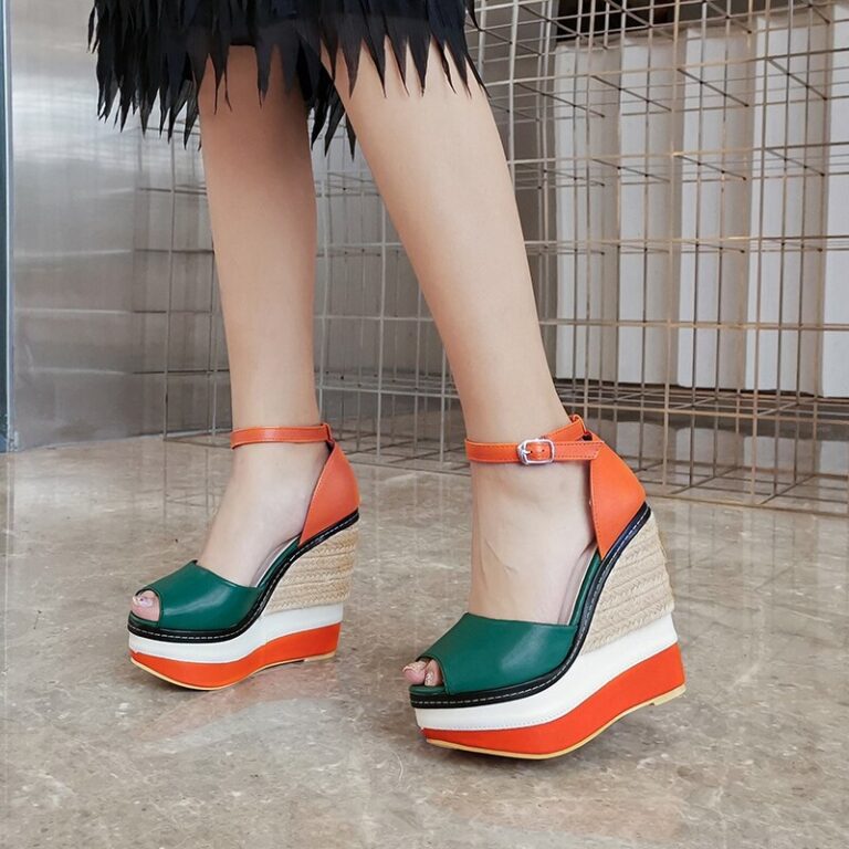 Ankle Strap Buckle High Heels Platform Sandals - TD Mercado