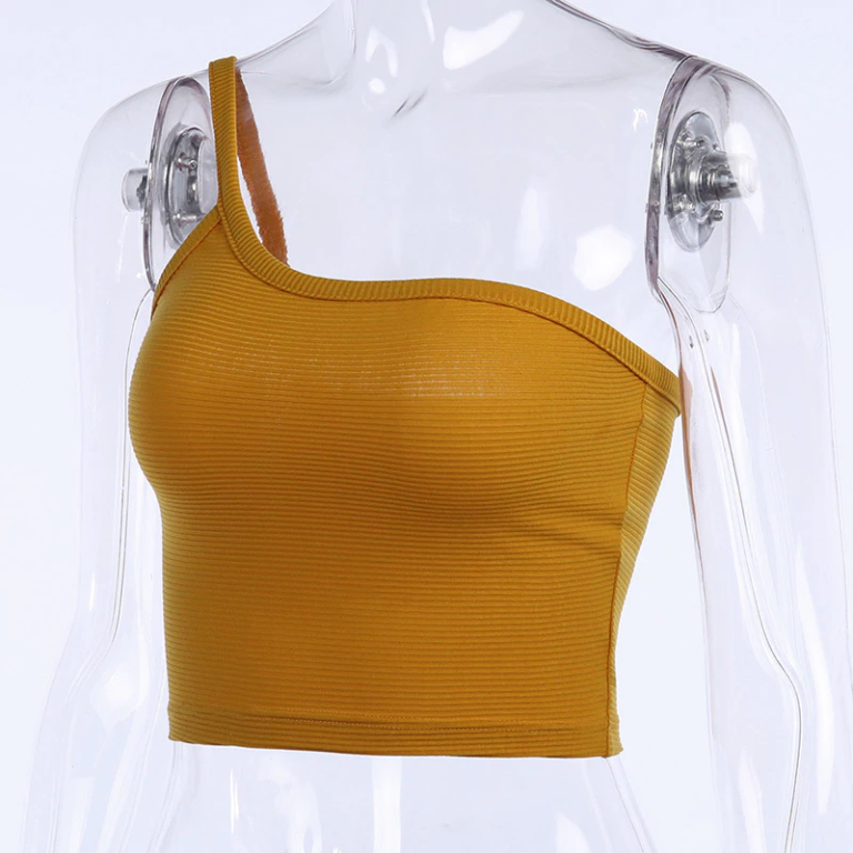 One Shoulder Straps Tank Top - TD Mercado