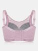 Plus Size Lace Mesh Wireless Adjustable Straps Gather Bra - TD Mercado