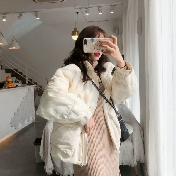 Loose Stand Collar Sweet Candy Colo Duck Down Jackets - TD Mercado