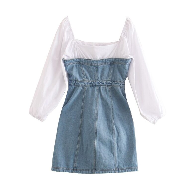 High Street Jeans Patchwork Mini Dresses - TD Mercado