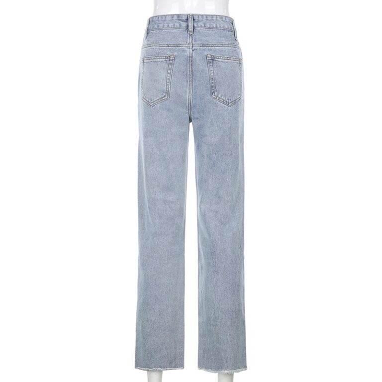 Side Split Hip Hop Ripped Sexy Cut Out Cargo Denim Jeans - TD Mercado