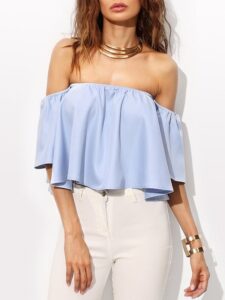 Strapless Off-shoulder Crop Tops - TD Mercado