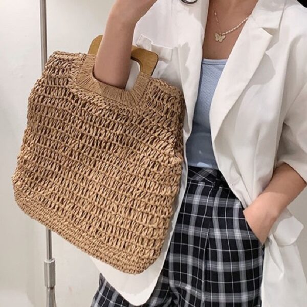 Spring Solid Straw Weaving Handbags - TD Mercado