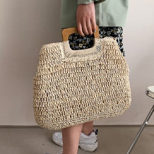 Spring Solid Straw Weaving Handbags - TD Mercado