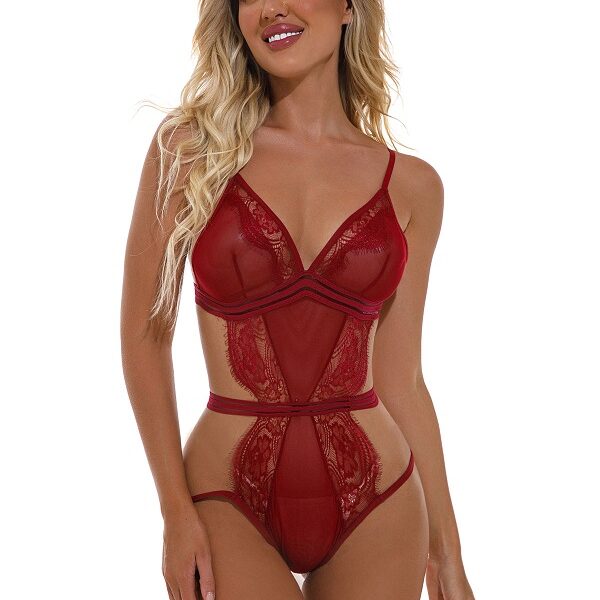 Teddies Lingerie Backless Lace Floral Print Teddies Td Mercado