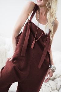 Retro Linen Overalls Strapless Jumpsuit - TD Mercado